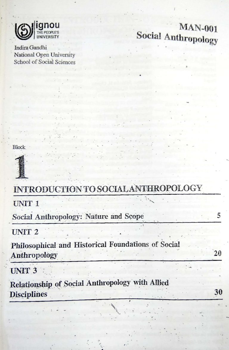 IGNOU - M.A - Anthropology - English Medium - Printed Notes - My Notes Guru